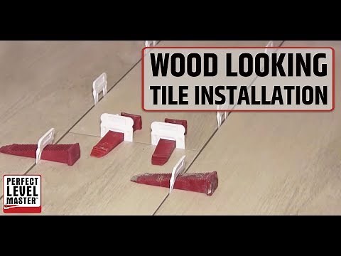 Trade secrets...wood looking tiles installation 8"x39" (20cm-100cm) with T-Lock™