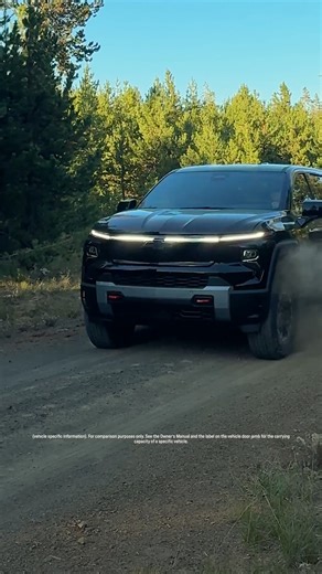 With 6 driving modes, the 2026 Chevy Silverado EV Trail Boss with Wide Open Watts is built to handle any adventure. *For comparison purposes only. See the Owner’s Manual and the label on the vehicle door jamb for the carrying capacity of a specific vehicle. | Chevrolet