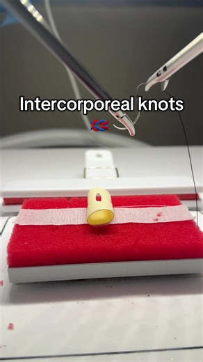 2-0 silk intercorporeal knots using the FLS lap trainer #suture #medicalstudent #surgery #residency #medicine