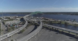 The stunning Hart Bridge along the St Johns River captured with a Phantom Four Drone.