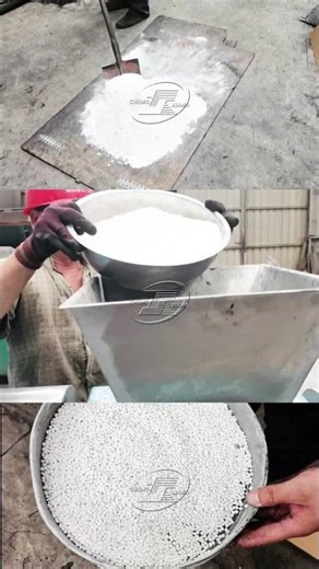 Double Roller Press Granulator-3mm snow melting agent granules-good performance#shorts #machine