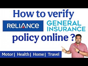 How to verify Reliance General Insurance policy online ? | Motor | Health | Home | Travel