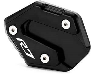Motorcycle Side Stand Extension Kickstand Plate Compatible With YAMAHA YZF R7 2021 2022 2023 2024 | Foot Pad Support YZF-R7 YZFR7 Accessories (black)