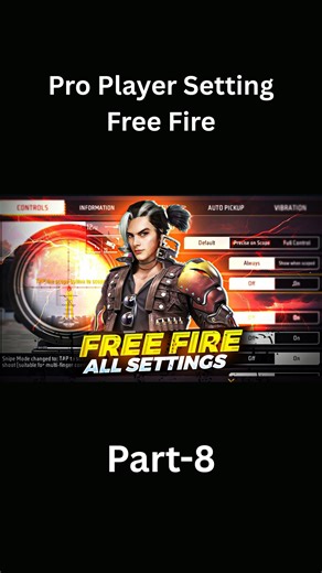 Free Fire | Free Fire Setting | Control Setting Free Fire | 2025 Pro Player Setting Free Fire | Free Fire | FF . . Credits - WhitePro Gaming ( Youtube... | Instagram