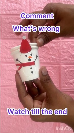 DIY Snowman Toy from Paper Cups 🎄 | Easy Paper-Cup Craft