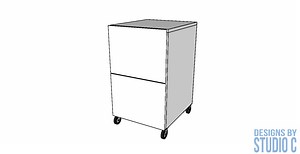 DIY Furniture Plans to Build a Parsons Two-Drawer File Cabinet