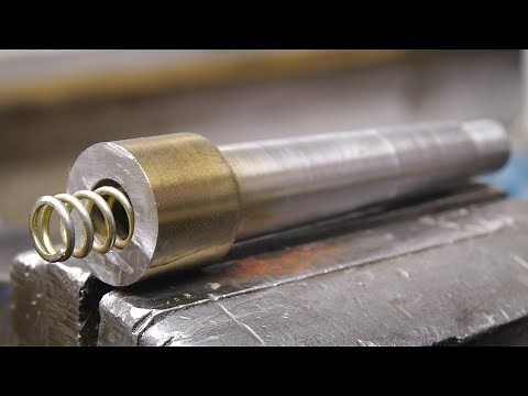 Making a spring loaded lathe center for guiding taps
