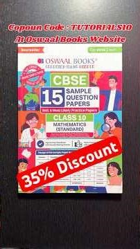 Oswaal CBSE 15 Sample Question Papers Class 10 Mathematics Standard for 2026 Board Exam #exam