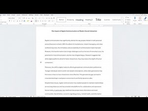 How to Double Space in Microsoft Word