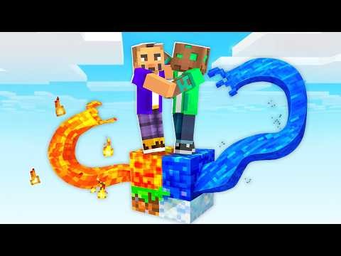 Minecraft PERO es Un SÓLO BLOQUE ELEMENTAL!