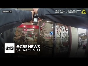 Footage released by Modesto police of deadly shootout on Dale Road