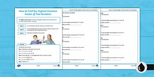 How to Find the Highest Common Factor of Two Numbers Activity