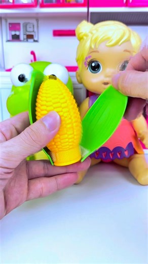 ASMR Unboxing Minnie Mouse & Pororo Corn Set Toys | Satisfying Toy Play Mini Kitchen Set #shorts