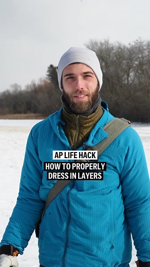 7.7K views · 53 reactions | Polar vortex got you stuck inside? AP video journalist Mark Vancleave braves 8 degrees Fahrenheit in Minneapolis to show you how to properly layer up for the cold, so you can chill outdoors without freezing. | AP | Facebook