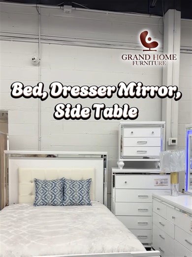 Queen‑size bedroom set – bed, dresser, mirror side table – only $1,499. Solid‑wood quality and timeless design to transform any bedroom. Visit us today to claim yours! 📞 647-262-0000 | 905-564-5853 📍 6685 Tomken Road, Mississauga, Ontario, Canada . . .Floor model as #GrandHomeFurniture #BedroomSet #QueenSizeBed #FurnitureDeal #SolidWood #Homedecor #Bedroom #InteriorDesign #canada