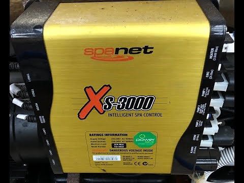 Replacing a SpaNet Spa controller touch pad Heater. SV Mini 2 retro fit unit. XS 3000 Topside switch