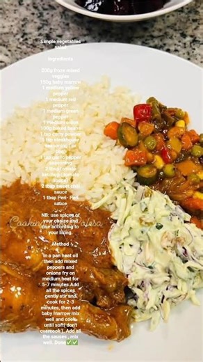 Simple vegetables salad Ingredients200g froze mixed vegg