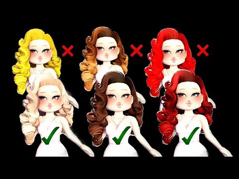 how to find the best hair colors for your skin tone in Royale High!