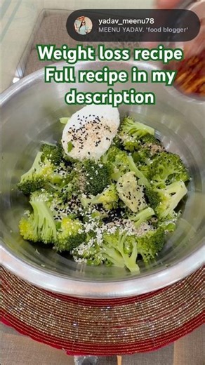 Airfryer Roasted Broccoli with ginger garlic | keto broccoli recipe🥦|MyHealthyDish#shorts#airfryer
