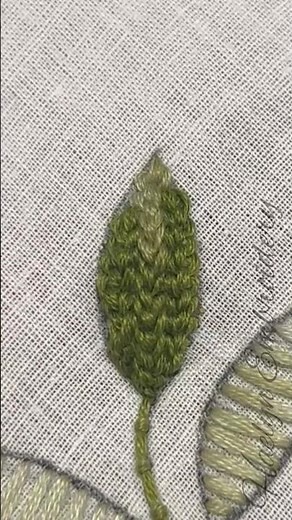 Amazing 3D Leaf Embroidery Tutorial 🍃