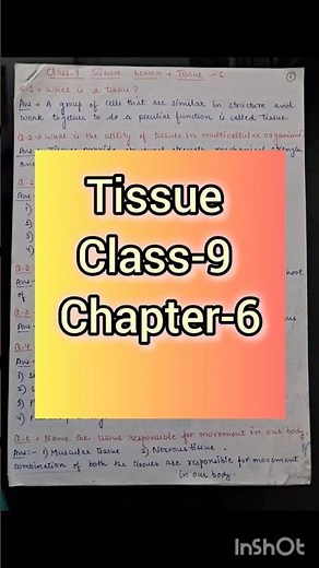 Tissue | Class-9 | Chapter-6 | NCERT | Science | Question and Answers | Dr. Meenakshi Guptta | short
