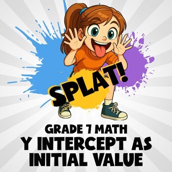 Y Intercept as Initial Value SPLAT! Math Game - No Prep Grade 7 Review