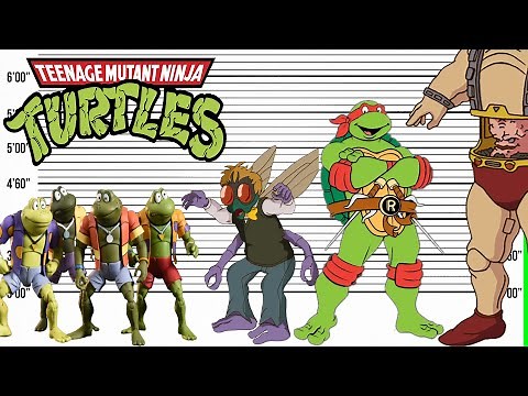 TMNT Size Comparison | Teenage Mutant Ninja Turtles Character Heights 1987