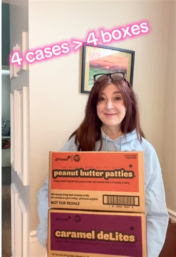 Oh I said I was grabbing 4 boxes of Girl Scout Cookies… turns out it was FOUR CASES. 🍪😂 Supporting the girls? Absolutely. Stocking up like it’s cookie apocalypse season? Also yes. Thin Mints in the freezer, Samoas on standby, Tagalongs for “emergencies.” Call it community support with a side of zero self-control. @Girl Scout Cookies #GirlScoutCookies #CookieSeason #ThinMints #SupportLocalTroops #SamoasSeason
