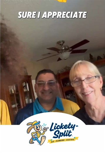 Meet Jacob and Wayne, two of our awesome HVAC technicians, with our newest customer Albertina 👏 She just signed up for our HVAC Maintenance Program, and during her visit we found the issue—a bad blower motor. We got it fixed Lickety Split, and her system is back to running smooth! ❄️🔥