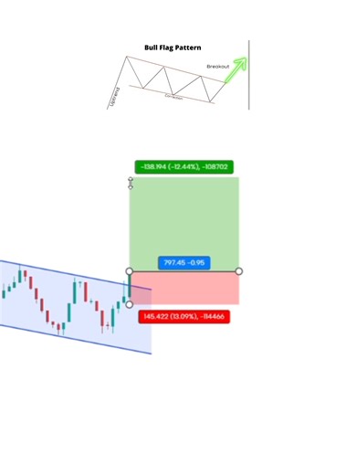Bull Flag Pattern | #facebookreelsviral #viralreelsfb #viralfbreels #reelsvideo #reelsfb #reelviral #bitcointrading #traderlife #trader #cryptotrading #Bitcoin #forextrading #forextrader #cryptocurrency #crypto | The Trading Journey