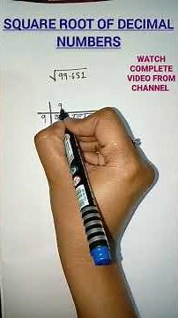 Square root of decimal numbers| square root using long division method| Easy tricks