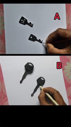 Realistic key drawing #trendingshorts #viralshort #realisticart #shorts #viralreels