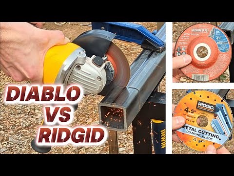 Cutting Steel - Diablo Cut-Off Disc vs Ridgid Metal Diamond Blade