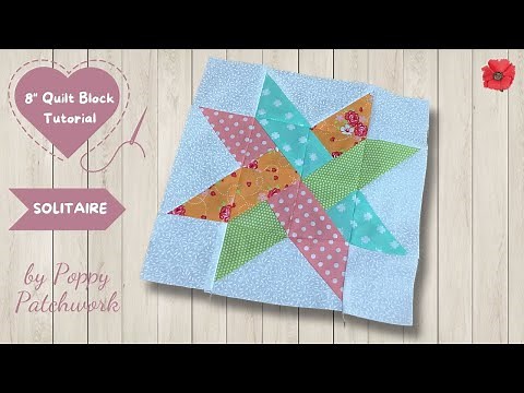 How to make the 8" Woven Star Quilt Block 🌟 Step by Step Quilting Tutorial