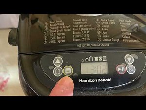 Using buttons on hamilton beach artisan bread maker