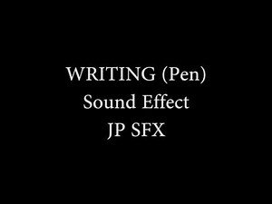 Writing with a Pen - sound effect