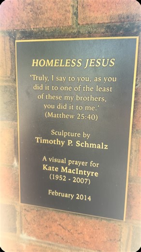 Joel Carrick | I found this statue of homeless Jesus while visiting North Carolina and I think it was a beautiful idea and a reminder that everyone can... | Instagram