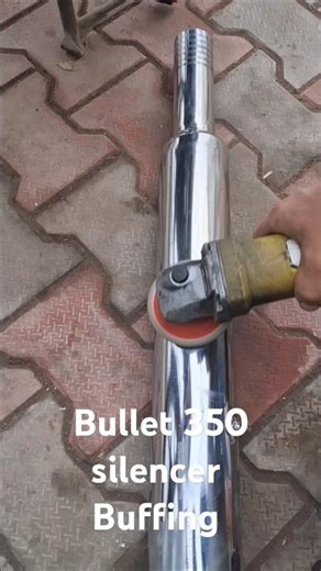 Bullet 350 silencer buffing#work#modificition#royalenfieldbikes#mihindra#new#royalenfieldbikes#