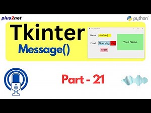 Understanding Tkinter Message Widget - Python GUI Tutorial #message #tkinter #pythongui #helpMessage