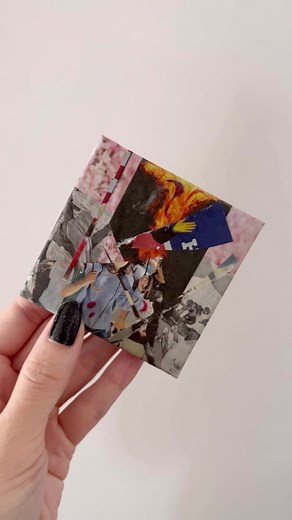 “fighter” 🤚🌪️ #アート #コラージュ #コラージュアート #新聞 #新聞コラージュ #art #artwork #wip #collage #collageart #newspaper #newspapercollage