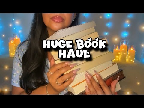 ASMR HUGE Book Haul💜📚 🫶 tapping - tracing - gripping✨ book triggers