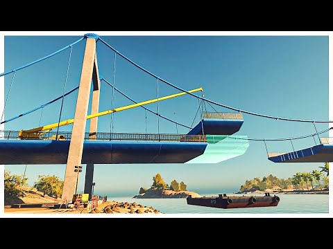 One Man Builds Massive Bridge from Scratch - Construction Simulator