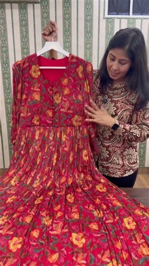 Long chinnon readymade gown.