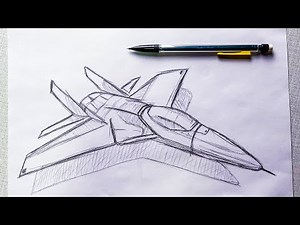 How to Draw a Fighter Jet Airplane Step by Step / Drawing a Fighter Jet / Easy Drawing Tutorials