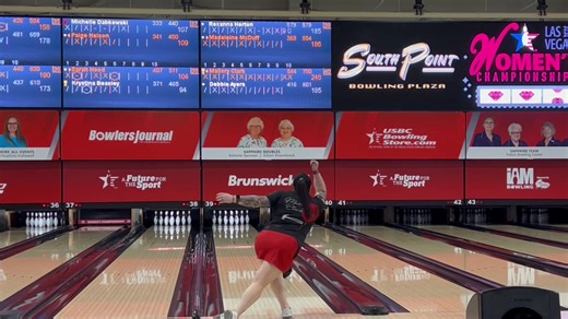 Mallory Clark of Lewiston, Maine, had a great run during her singles set Tuesday at the #USBCWomens, moving into third place in Diamond Singles with 799! She had games of 254, 290 and 255 at the Bowling Plaza. The 2014 Ruby All-Events champion needed all three strikes in the 10th frame for the third 800 of the 2023 tournament, but the stubborn 10 pin stood on the final delivery. Phenomenal bowling, Mallory! | USBC- Women's Championships