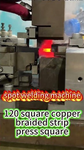 Spot Welding Machine for 120mm² Copper Braided Strip Press Square