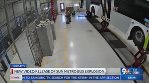 Video shows Sun Metro bus on mechanic lift fall, explode