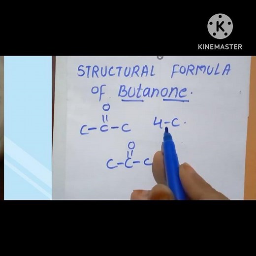 how to draw structural formula of butanone ||science1||@parveenansari