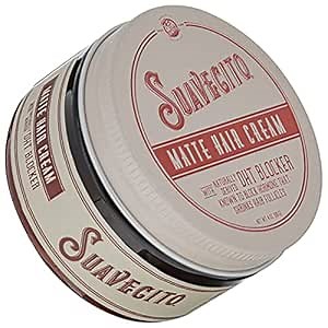 Suavecito Pomade Matte Hair Cream With DHT Blocker For Hair Regrowth - Low Shine Light Hold For Styling Thinning Hair To Look Thick & Full With Volume