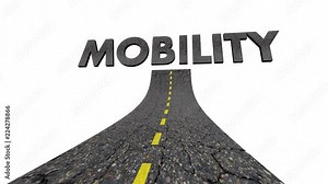 Road to Mobility Transportation Business Word 3d Animation Stock Video